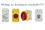 What is an isolator switch and its difference from an MCB